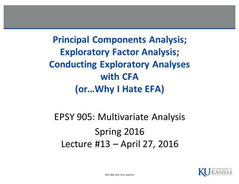 Pdf Principal Components Analysis Exploratory Factor Analysis