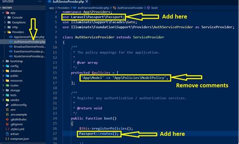 create rest api with laravel passport authentication