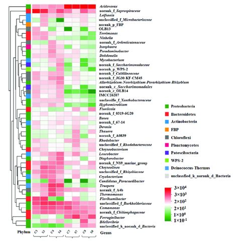 Microbial Community Structures Of The Eight Samples At The Genus Level