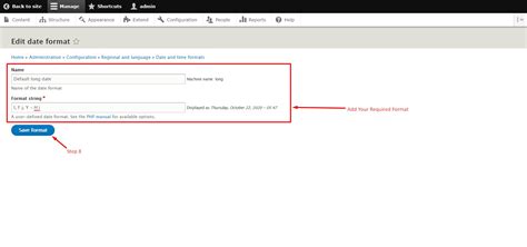 date and time settings in drupal interserver tips