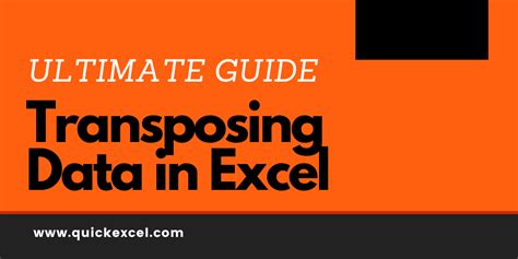 2 Easy Ways To Transpose Data In Excel Quickexcel