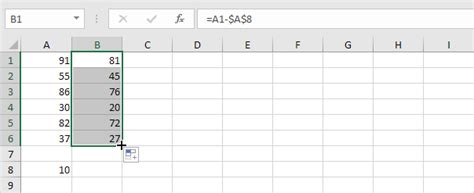 how to subtract cells in excel excel examples