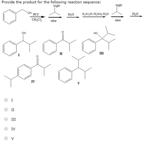 Solved Predict The Product For The Following Reaction