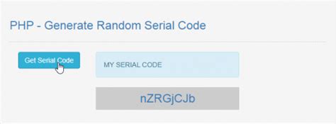 php generate random serial code free source code