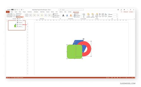 24 merge shapes intersect powerpoint slidemodel