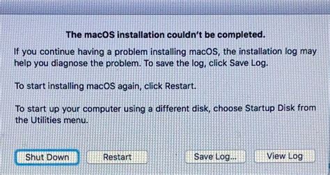 macos update not installing