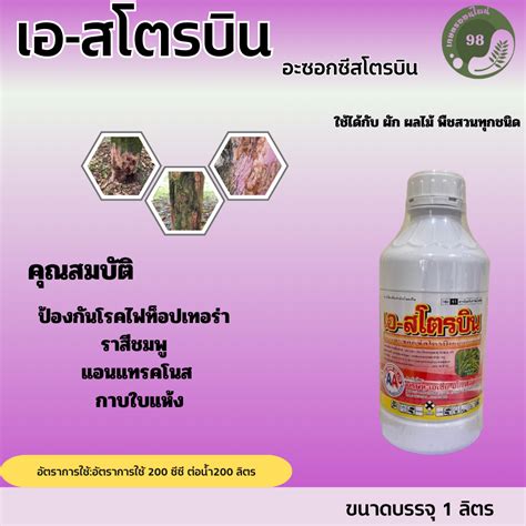 เอ สโตรบิน ขนาด 1 ลิตร อะซอกซีสโตรบิน สารป้องกันกำจัดโรคพืช ไฟท็อปเทอ