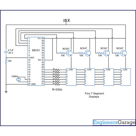 seven segment multiplexing using 8051 microcontroller at89c51 part