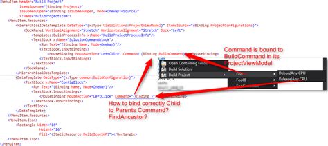 c wpf menuitem how to bind a submenuitem command to to
