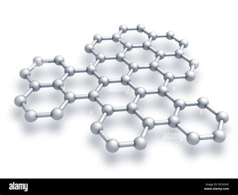 Graphene Structure Fragment Schematic Model 3d Render Illustration