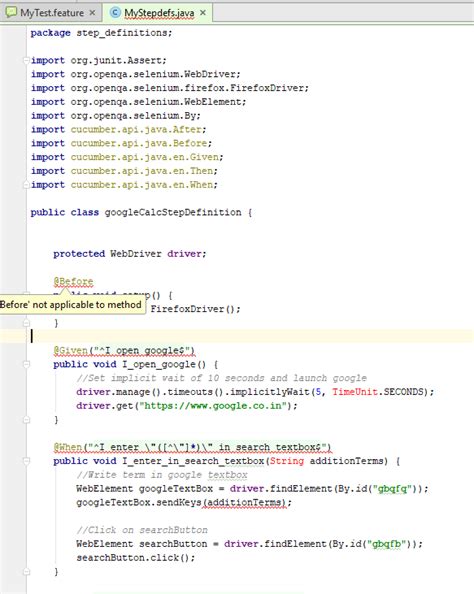 java cucumber on intellij getting errors as soon as i
