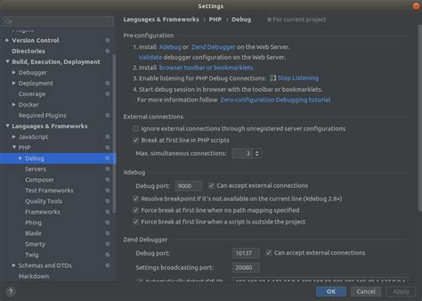 laravel how to configure xdebug with laradock and phpstorm stack