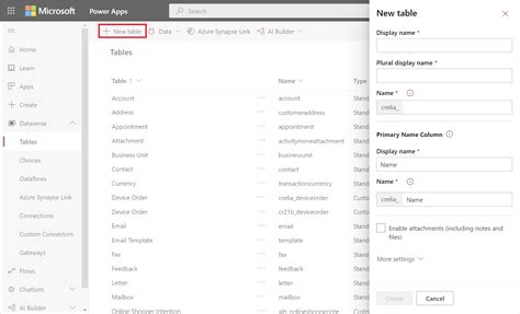 cargar datos en una tabla de dataverse y crear un informe de