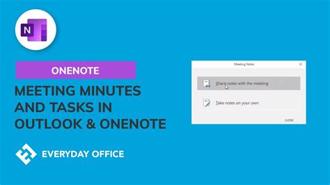Using Onenote With Outlook For Meetings And Project Management Youtube