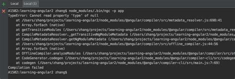 angular get `cannot read property type of null` using