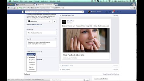 How To Add A Call To Action Button To Your Facebook Ads Youtube