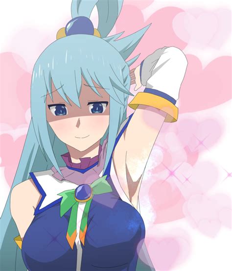 Rule 34 1girls Aqua Konosuba Armpit Fetish Armpits Big Breasts Blue