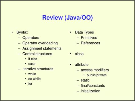 ppt announcements review problems review outline powerpoint