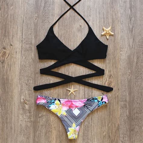 Buy 2017 Sexy Cross Brazilian Bikinis Women Swimwear
