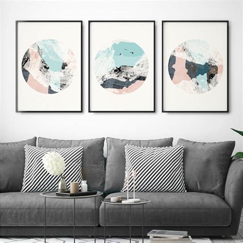 Set Of Three Abstract Wall Art Prints By Bronagh Kennedy Art Prints