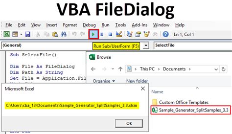 vba filedialog how to use filedialog object in excel vba