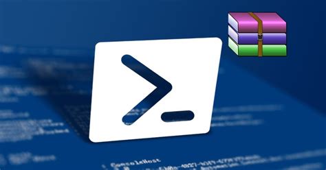 how to create an exe using winrar to run a powershell