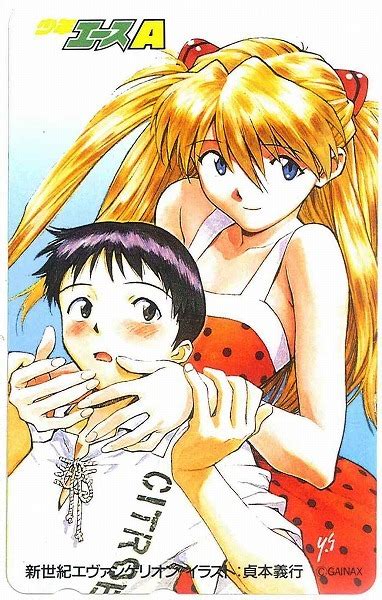 ★ テレカ 新世紀エヴァンゲリオン アスカ・シンジ 50度数 イラスト 貞本義行 少年エースa エヴァ テレホンカード 未使用の落札情報詳細