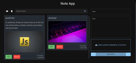 note app with react and redux toolkit material ui and json server as