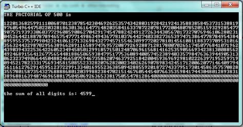 coding club calculate factorial of very big numbers through a simple c