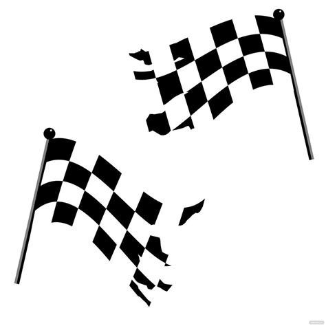 Waving Checkered Flag Vector