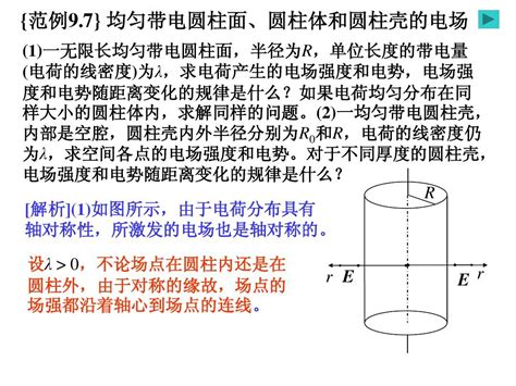 静电场之均匀带电圆柱面圆柱体和圆柱壳的电场 Word文档在线阅读与下载 无忧文档