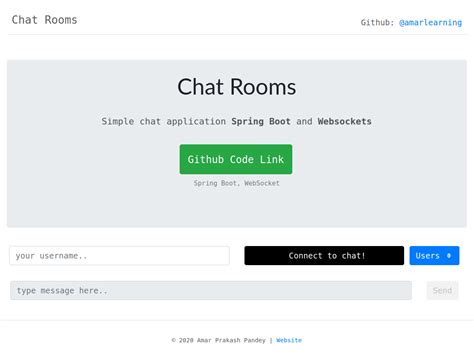 github amarlearning spring boot websocket real time public private
