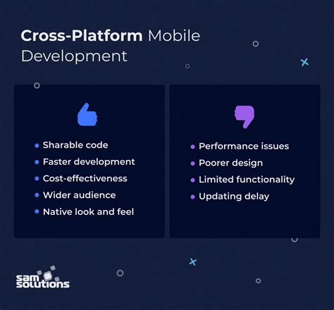 cross platform mobile development five best frameworks sam solutions