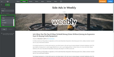 how to put ads on the sides of your weebly site editor tricks