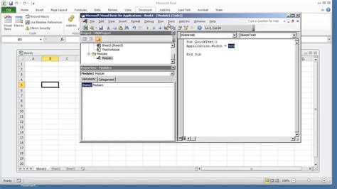 vba programming for excel 2010 v3 02 the application object youtube