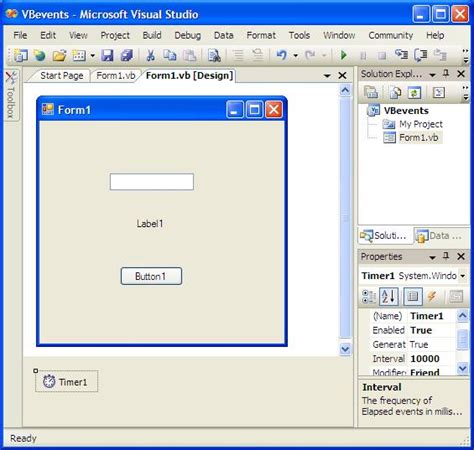 understanding visual basic events techotopia