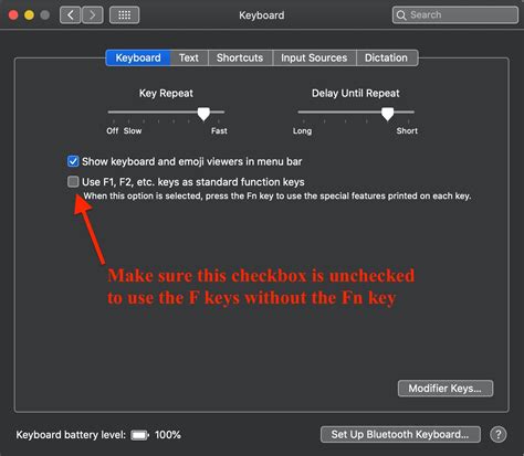 enable function keys without pressing fn … apple community