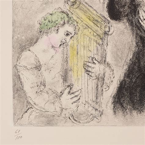Marc Chagall Etching With Hand Coloring 1931 39 Signed And Numbered