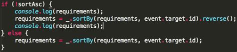 javascript reversing a n underscore sorted array removes
