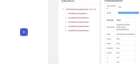 selenium how can i click a video play button on iphone