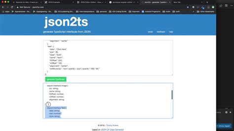 json2pojo angular typescript youtube