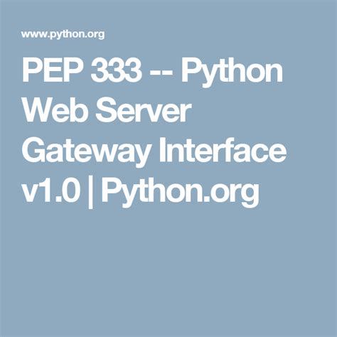 web server gateway interface python uii app