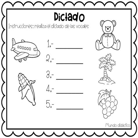Excelentes Dictados Con Referentes Visuales Lectura Y Escritura