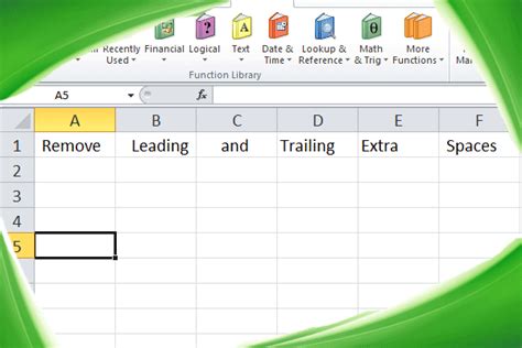 how to remove excess leading and trailing spaces in ms