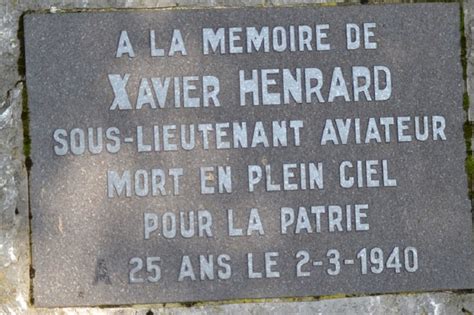Rolley Longchamps Stèle à La Mémoire De Laviateur Xavier Henrard