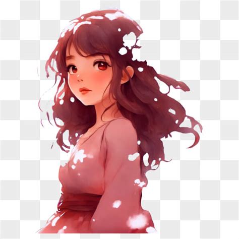 Download Kawaii Anime Girl In Pink Dress Online Creative Fabrica