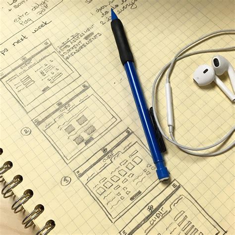 ui ux design sketches and wireframes from instagram