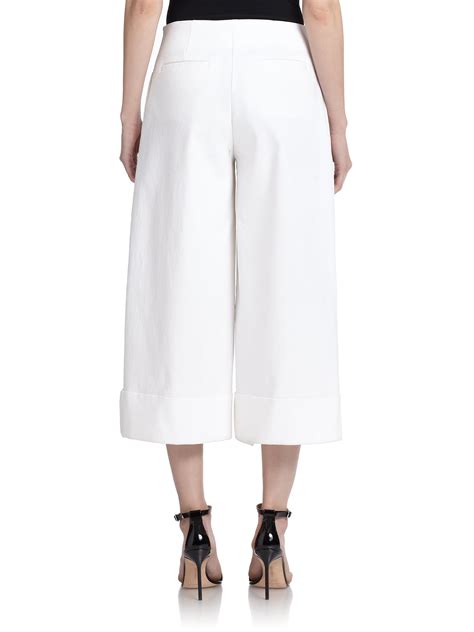 Nicholas Wide Leg Culottes In White Lyst