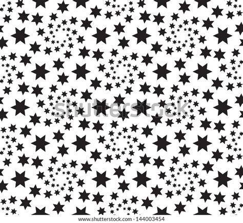 Seamless Star Monochrome Background Stock Vector Royalty Free 144003454