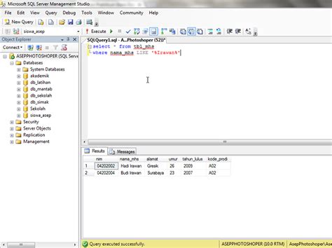 latihan sql querry pemula sama asep